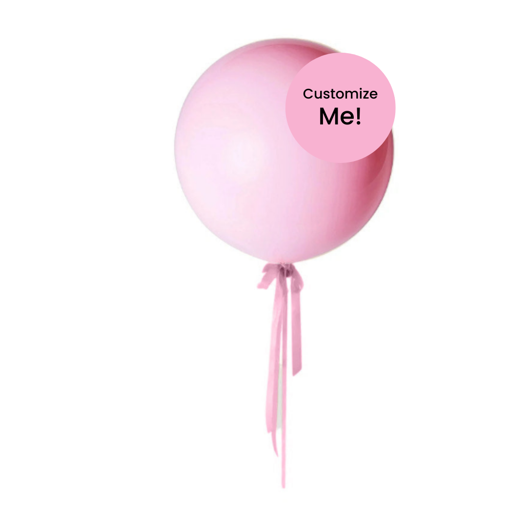 Jumbo Cotton Candy Balloon with Silk Ribbon – Puff and Pop